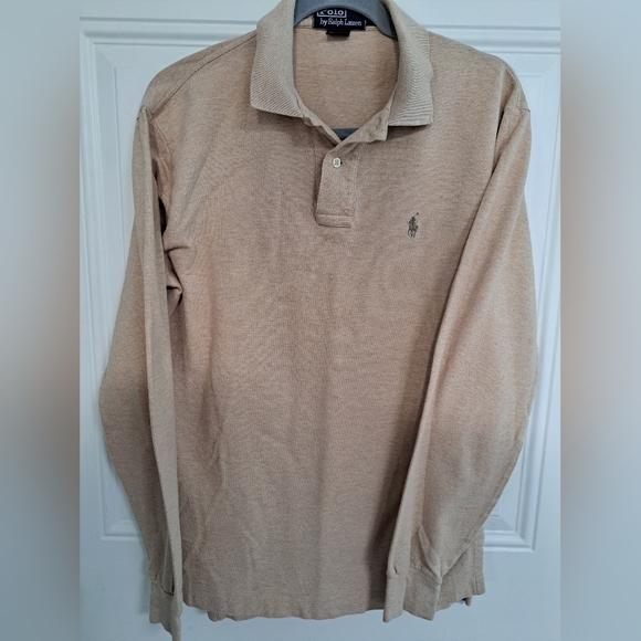Polo Ralph Lauren | Shirts | Mens Polo Shirt With Long Sleeves In Cream ...